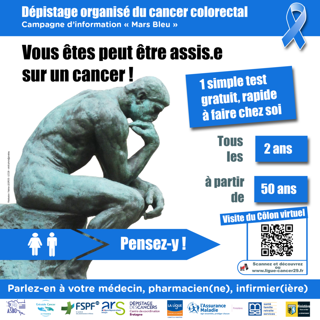 Mars Bleu - Mois de prévention contre le cancer colorectal - 17 mars 2023 - Cornouaille